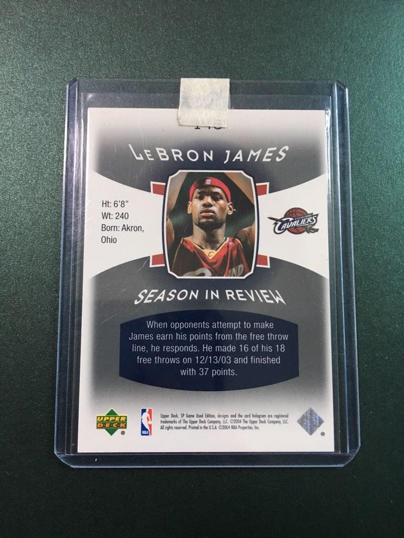 LeBron James Season in Review numbered Nba card, Hobbies & Toys, Toys ...