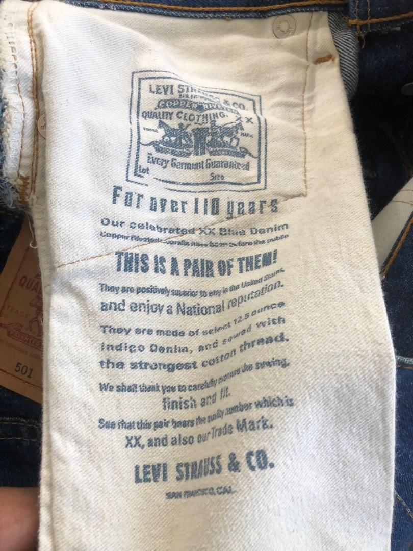 VTG 90s Levis 501 Big E 110 Years Anniversary USA Selvedge, Men's Fashion, Bottoms, Jeans on ...