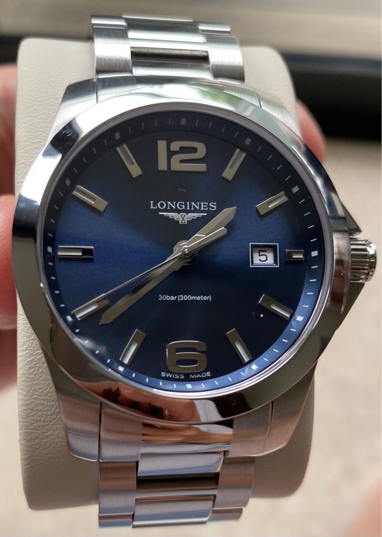 Longines Conquest Blue Dial 41mm Quartz, Luxury, Watches on Carousell