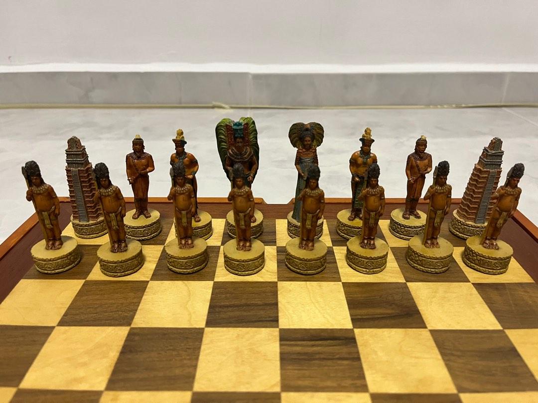 Luxury Vintage Chess Set | Aztec vs Spanish Conquistadors, Hobbies ...