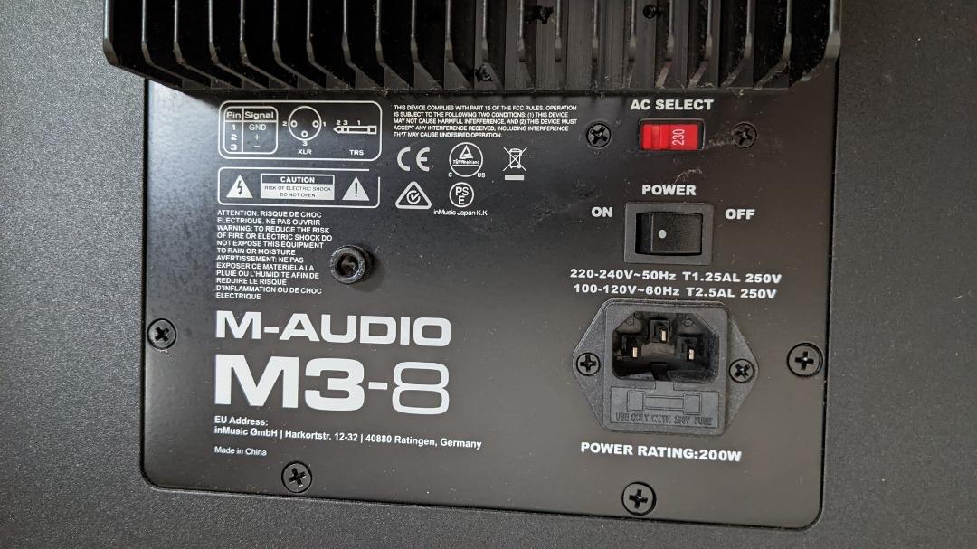M-AUDIO M3-8 x 2 - Active monitor Speakers, Audio, Soundbars, Speakers ...