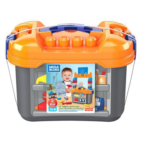 Mega Bloks Toolbox workbench building with storage box tools hammer ...