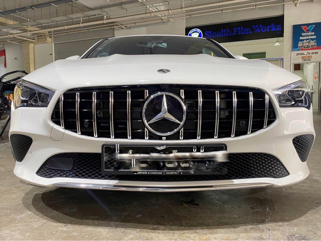 Mercedes Benz GT panamericana chrome black grill amg grill diamond ...