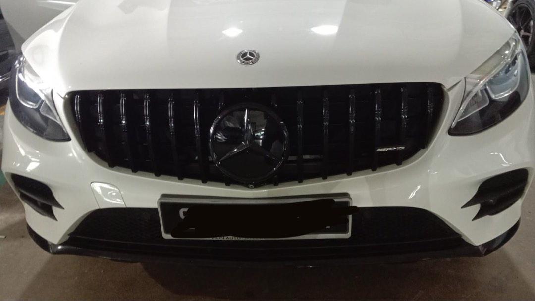 Mercedes Benz GT panamericana chrome black grill amg grill diamond ...