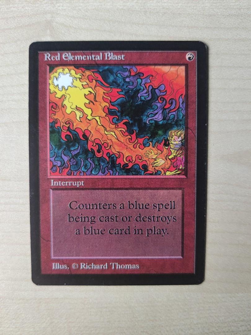MTG Red Elemental Blast Beta (Minor Ink at Bottom border), Hobbies ...