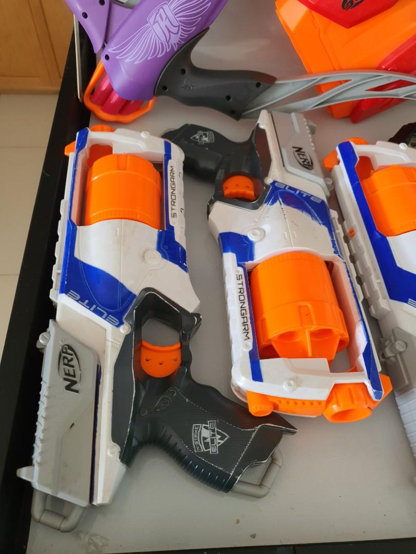 NERF guns Strongarm Rukkus ICs 8, Thunderbow, Firestrike, Hobbies ...