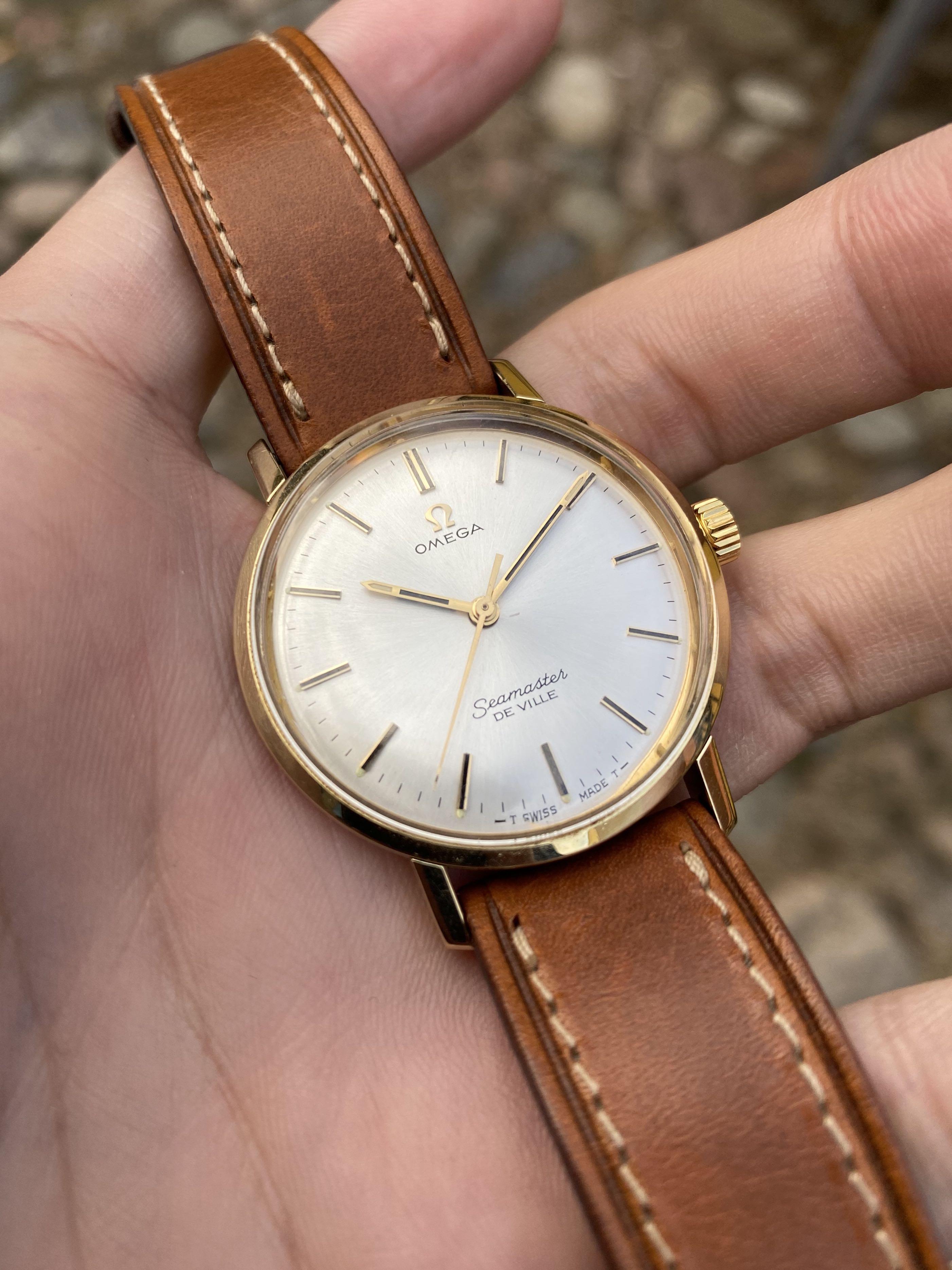 Omega Seamaster De Ville Gold - White Sunburst - Ref. 135.020SP - Cal ...