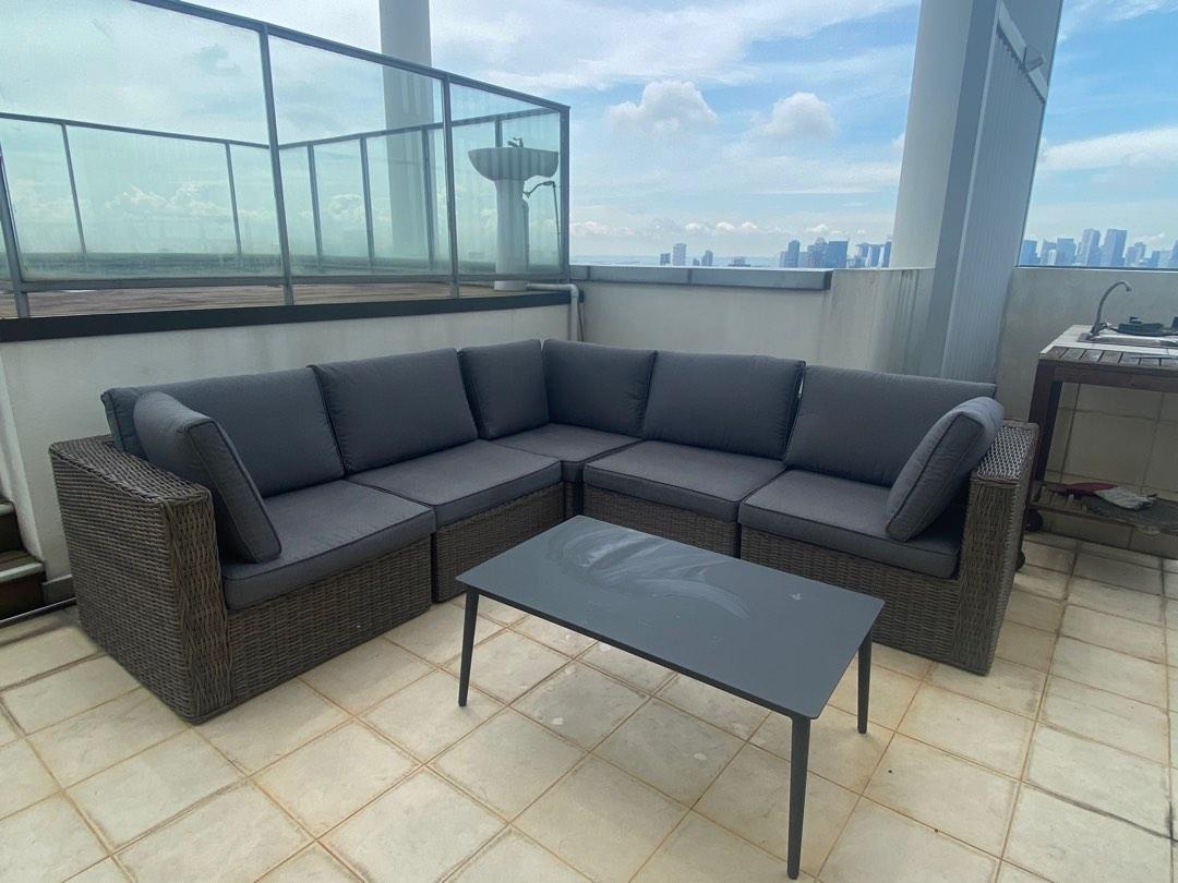 Outdoor lounge sofa set, Furniture & Home Living, Furniture, Sofas on ...