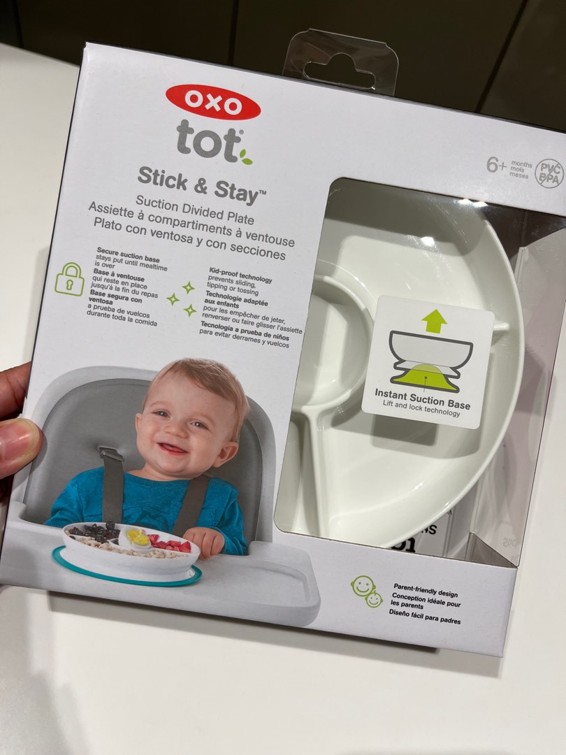 Oxo ToT Stick & Stay Plate, Babies & Kids, Nursing & Feeding, Weaning ...