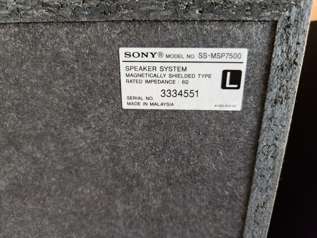 Pair of SONY floor standing speaker 6 ohm SS-MSP7500, Audio, Soundbars ...