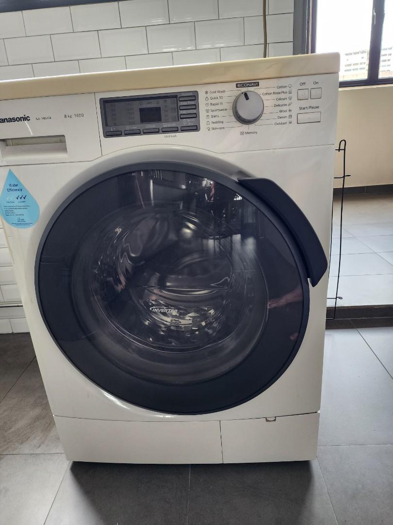 Panasonic Front Loader Washing Machine NA-148VG4, TV & Home Appliances ...