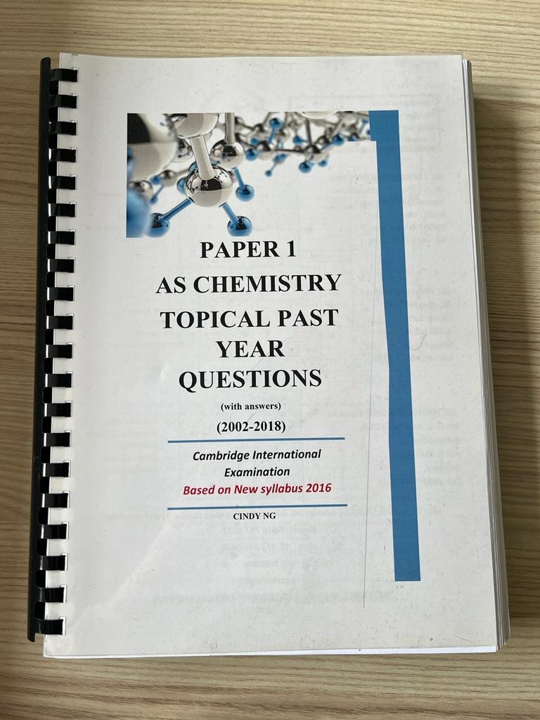 Paper 1 AS Chemistry Topical Past Year Questions (with answers) (2002 ...