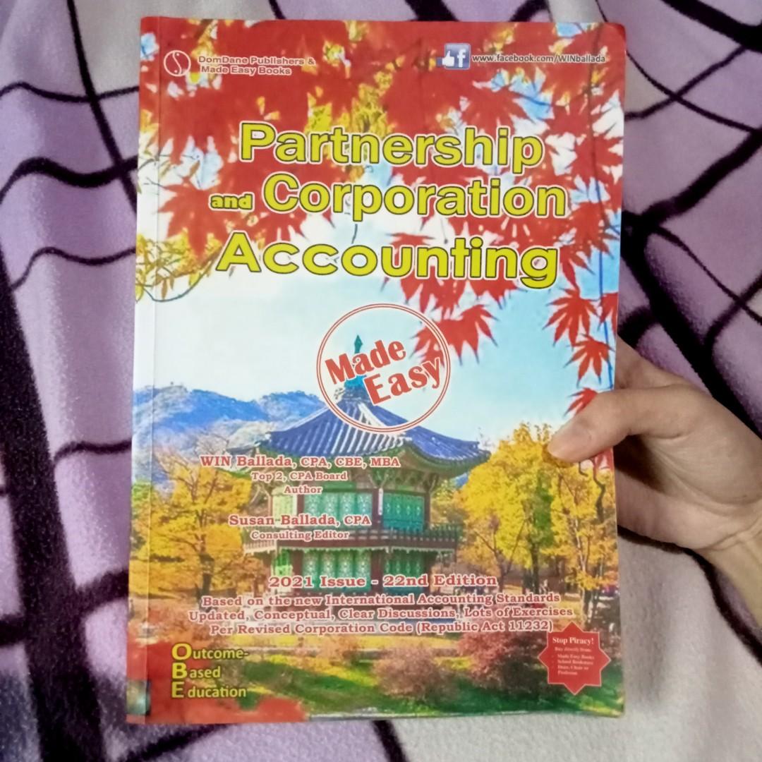 PARTNERSHIP and CORPORATION ACCOUNTING 2021 by WIN BALLADA, Hobbies ...