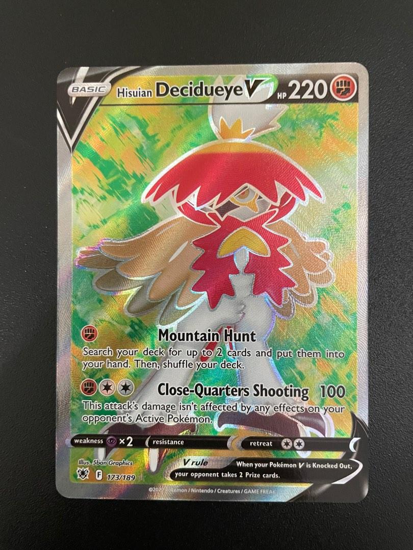 Pokemon TCG Hisuian Decidueye V - 173/189 - Full Art Ultra Rare Sword ...