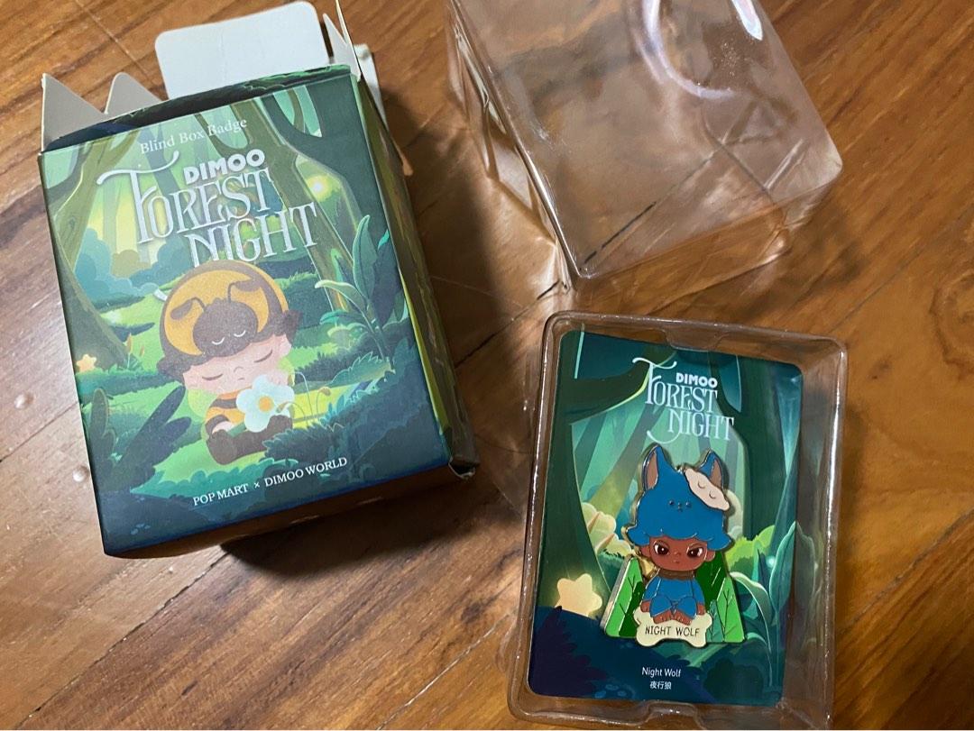 POPMART POP MART DIMOO FOREST NIGHT PIN BADGE NIGHT WOLF, Hobbies ...