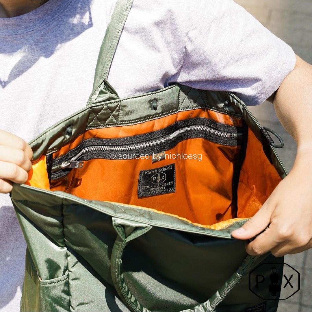 PORTER EXCHANGE TANKER 2WAY TOTE BAG (L), Men's Fashion, Bags, Sling Bags on Carousell