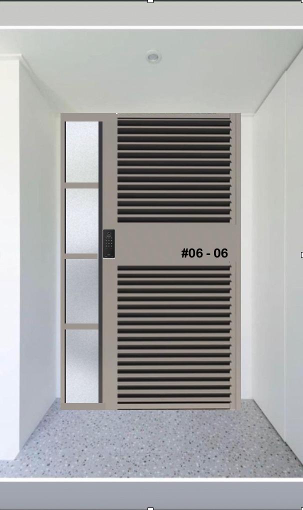 privacy front main metal gate for HDB in Singapore, Furniture & Home ...