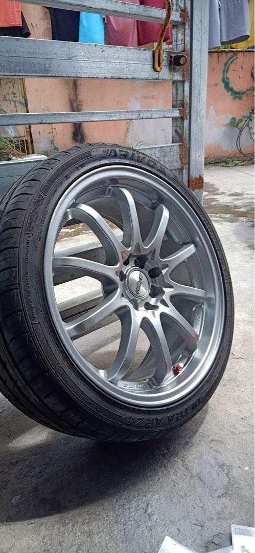 RAYS CE28 18’s METALLIC SILVER(4x100/114 RARE), Car Parts & Accessories ...