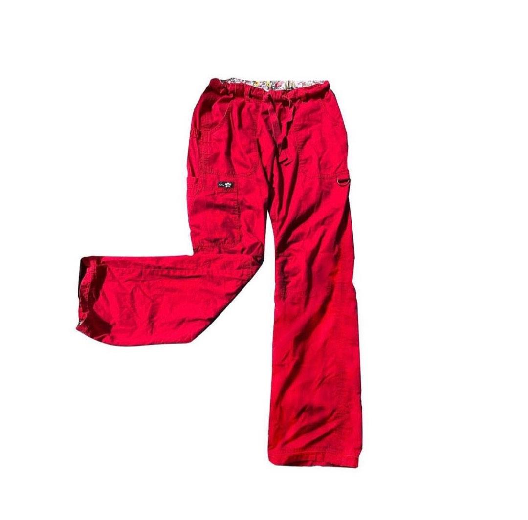 Red cargo pants, Women's Fashion, Bottoms, Other Bottoms on Carousell