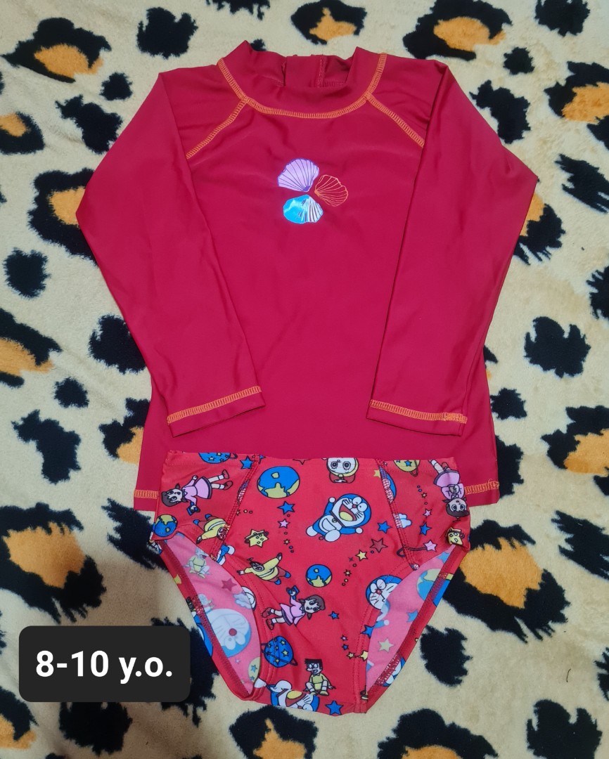 Red Rash Guard Two Piece Swimwear Size for 8 to 10 Years Old, Babies ...