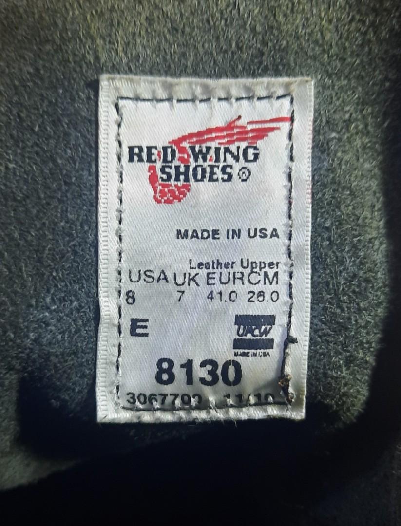 Red Wing 8130 Black Chrome Moc Toe Redwing, Men's Fashion, Footwear ...