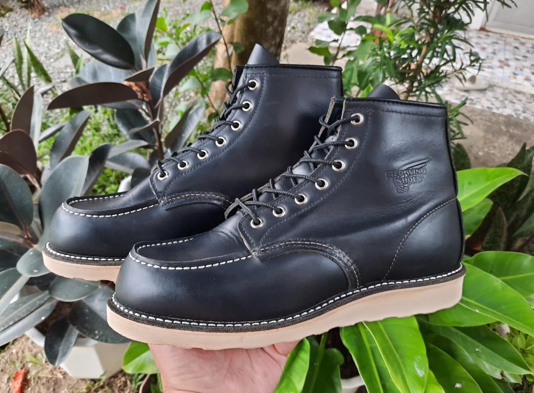 Red Wing 8130 Black Chrome Moc Toe Redwing, Men's Fashion, Footwear ...