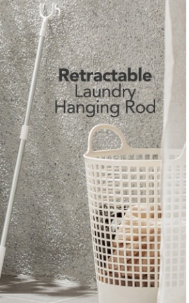 Retractable Aluminium Laundry Hanging Rod, Furniture & Home Living ...