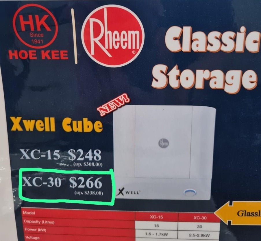 Rheem 30l storage tank water heater, TV & Home Appliances, Water Heater ...