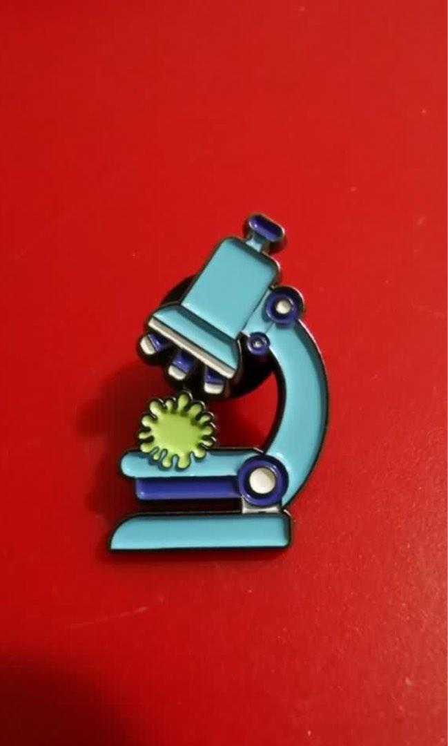 Science Biology DNA Microscope Pin, Hobbies & Toys, Stationery & Craft ...