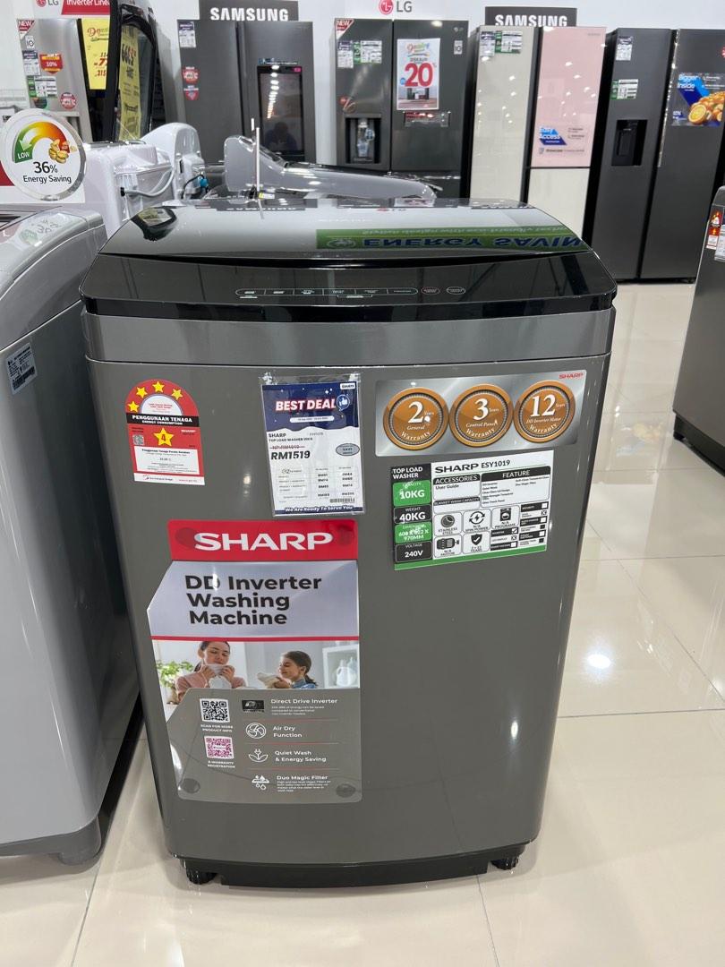 SHARP 10KG TOP LOAD WASHER, TV & Home Appliances, Washing Machines and ...