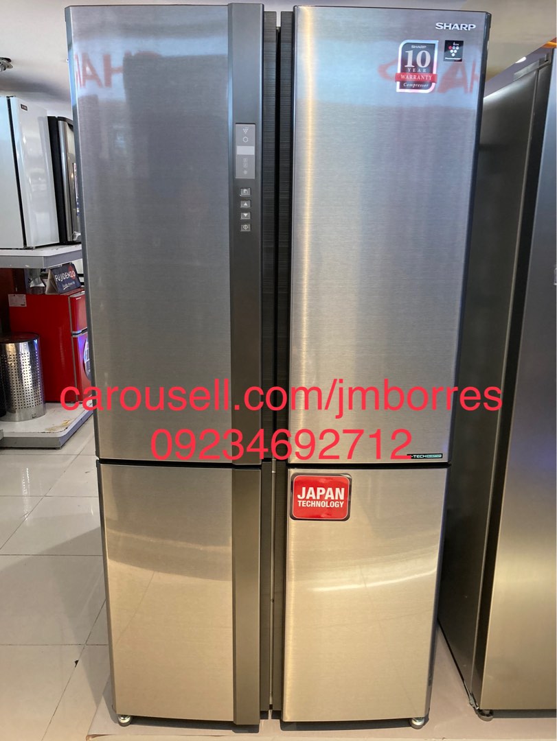 sharp ref 22cuft 24cuft french door inverter sj-ftf22avp-sl sj-ftf24avp ...