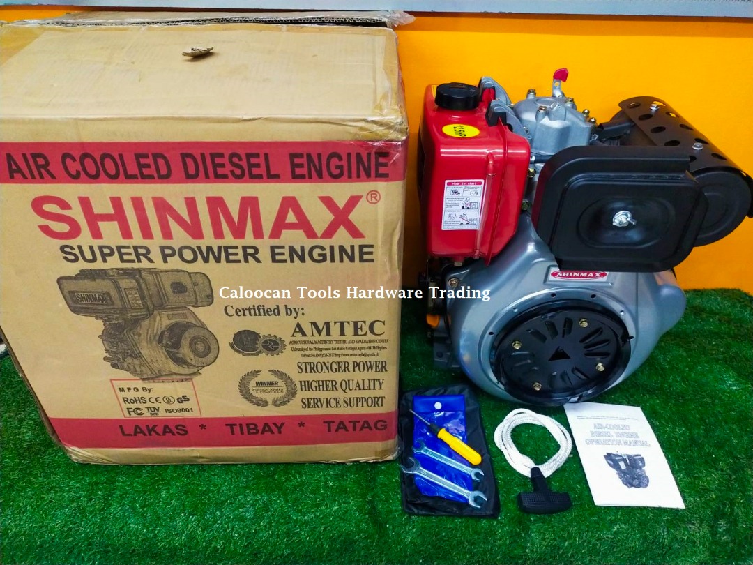 SHINMAX Air-cooled Diesel Engine 12.5HP Lower Speed STD AMTEC Certified ...