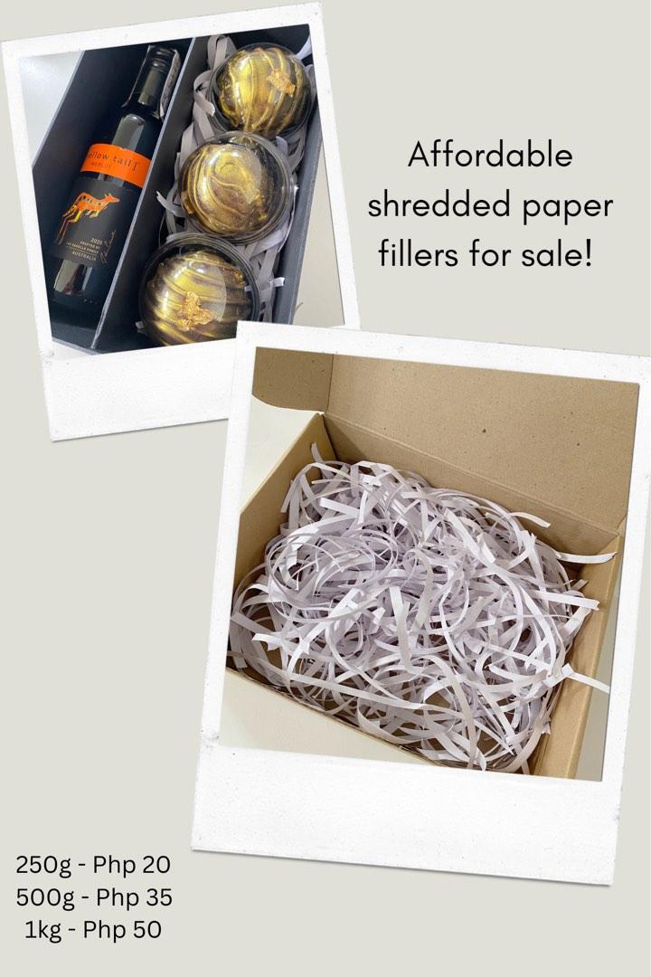 Shredded paper fillers (White, recycled/eco-friendly, clean, no print), Hobbies & Toys ...