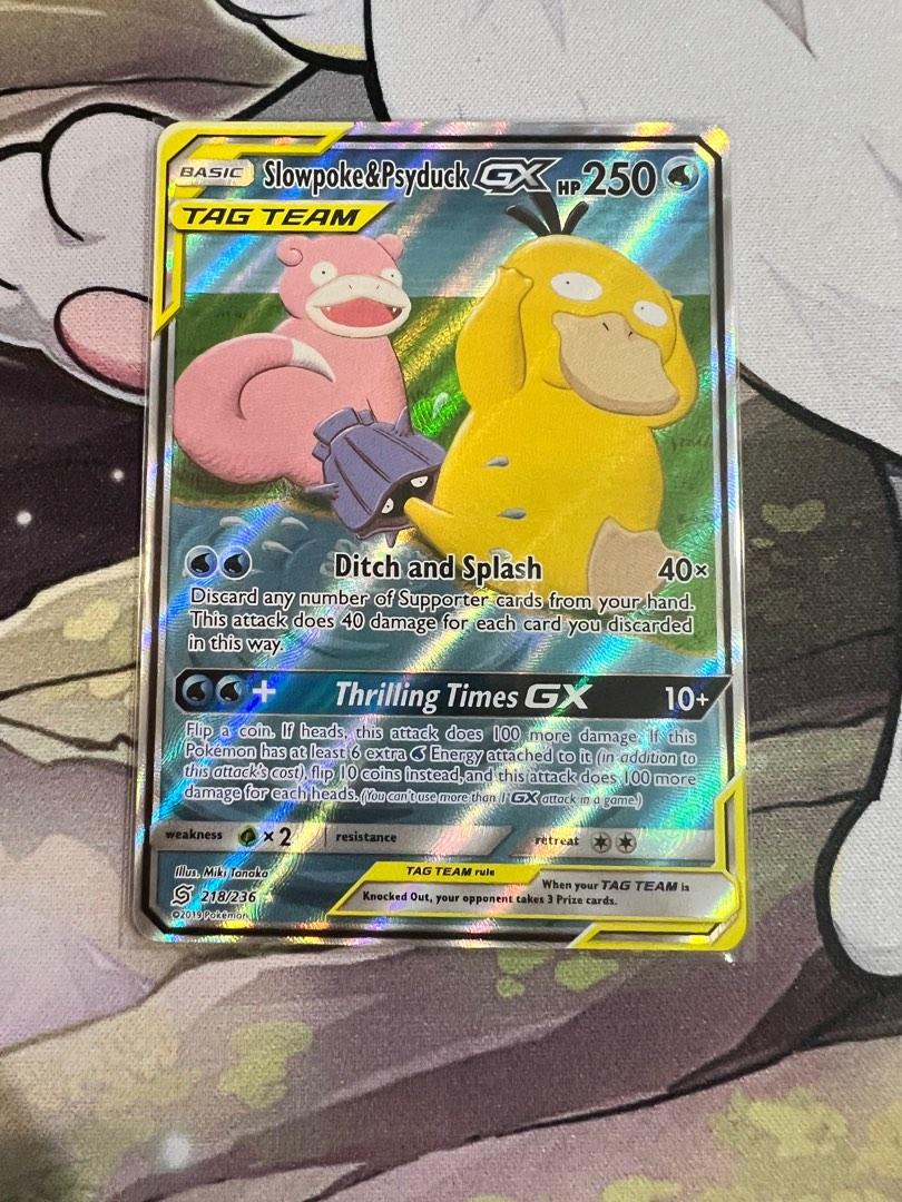Slowpoke & psyduck gx AA - tag team Pokémon tcg, Hobbies & Toys, Toys ...