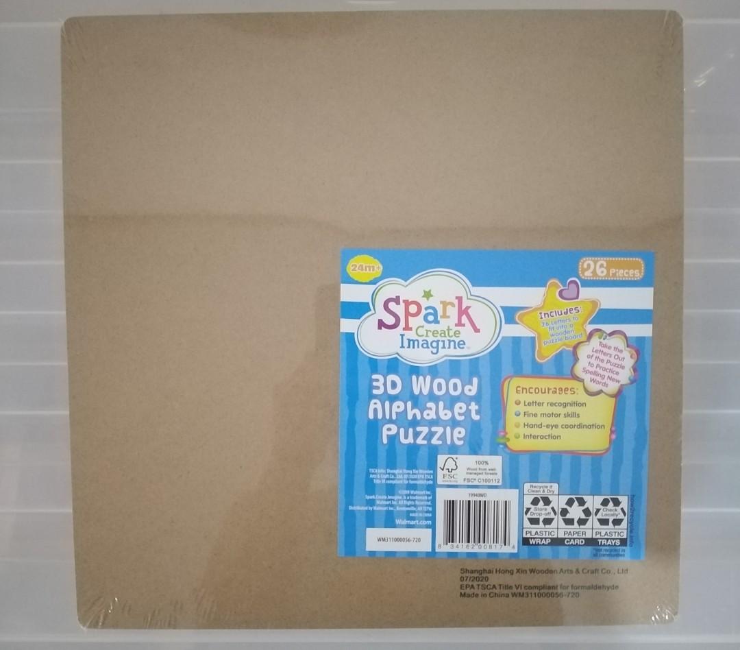 Spark 3D Wood Alphabet Puzzle Toy for Baby Kids, Hobbies & Toys, Toys ...