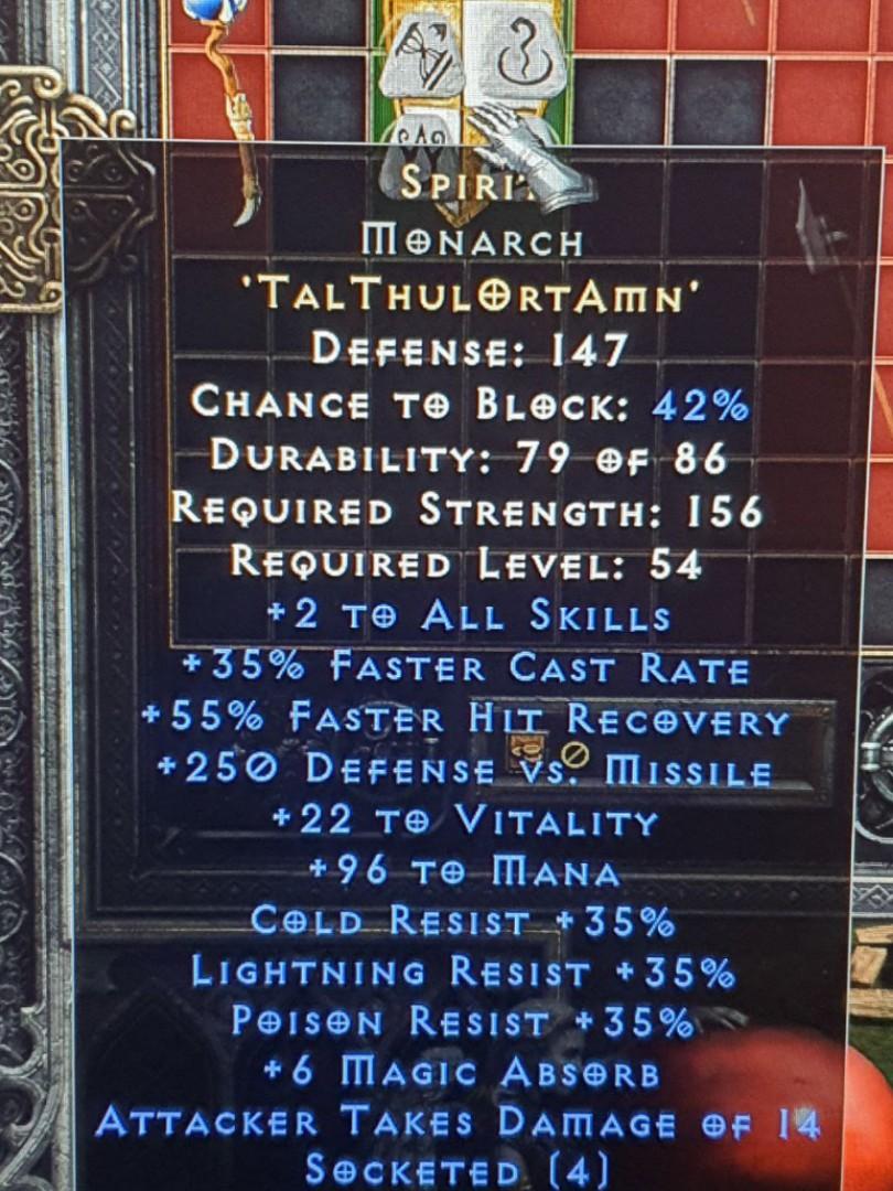 Spirit Monarch D2R Diablo II Resurrected (Softcore, Ladder/Non-Ladder ...
