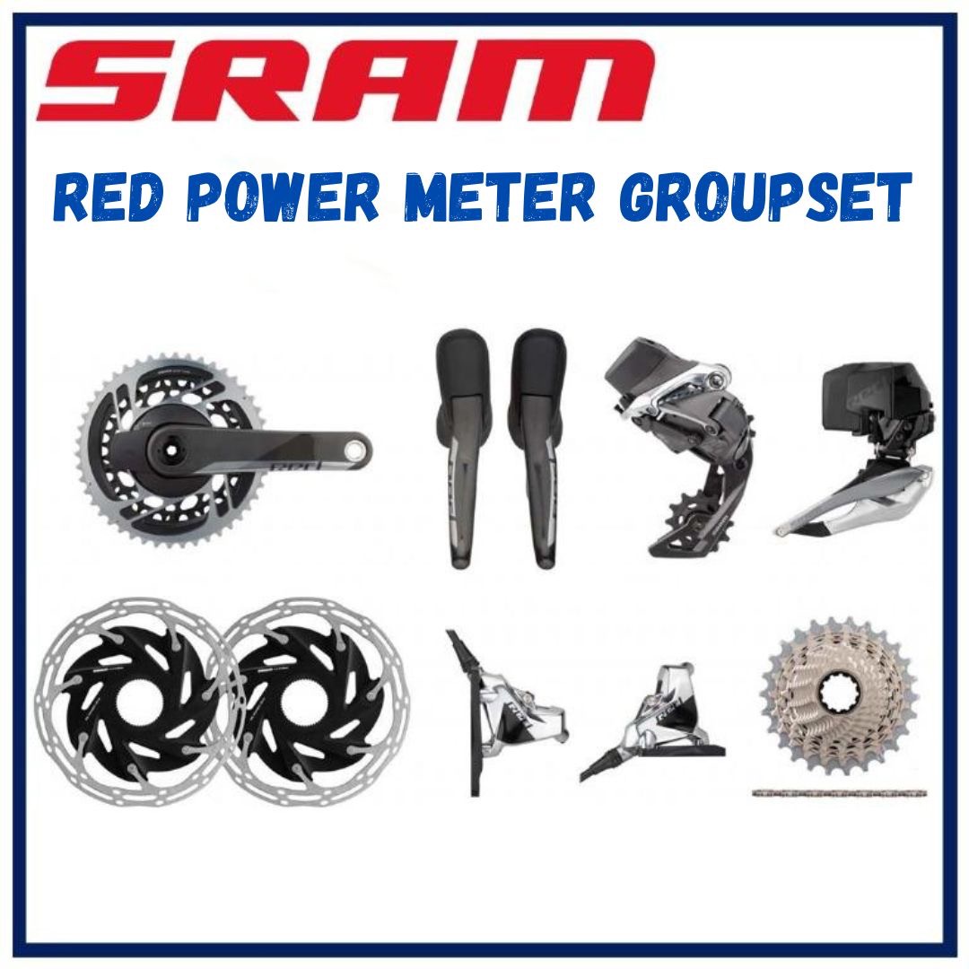 SRAM Red eTap AXS Disc Brake Powermeter Groupset for Road Bicycle and Cycling, Sports Equipment ...