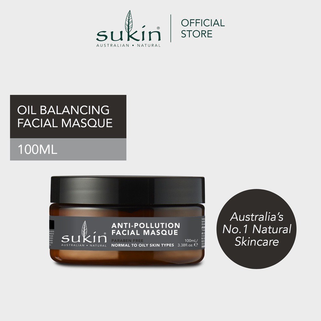 Sukin Oil Balancing Anti-Pollution Facial Masque (100ml), Beauty ...