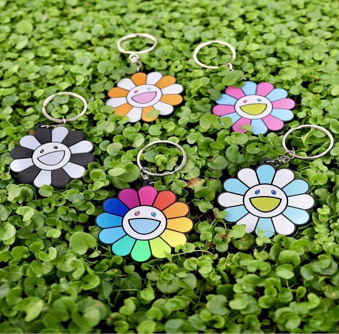 Takashi Murakami Flower Rubber Keychain, Hobbies & Toys, Toys & Games ...