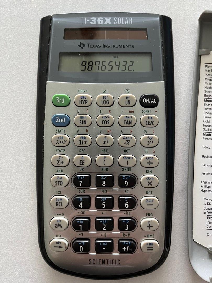 TEXAS INSTRUMENTS TI-36X SOLAR SCIENTIFIC CALCULATOR, Hobbies & Toys ...