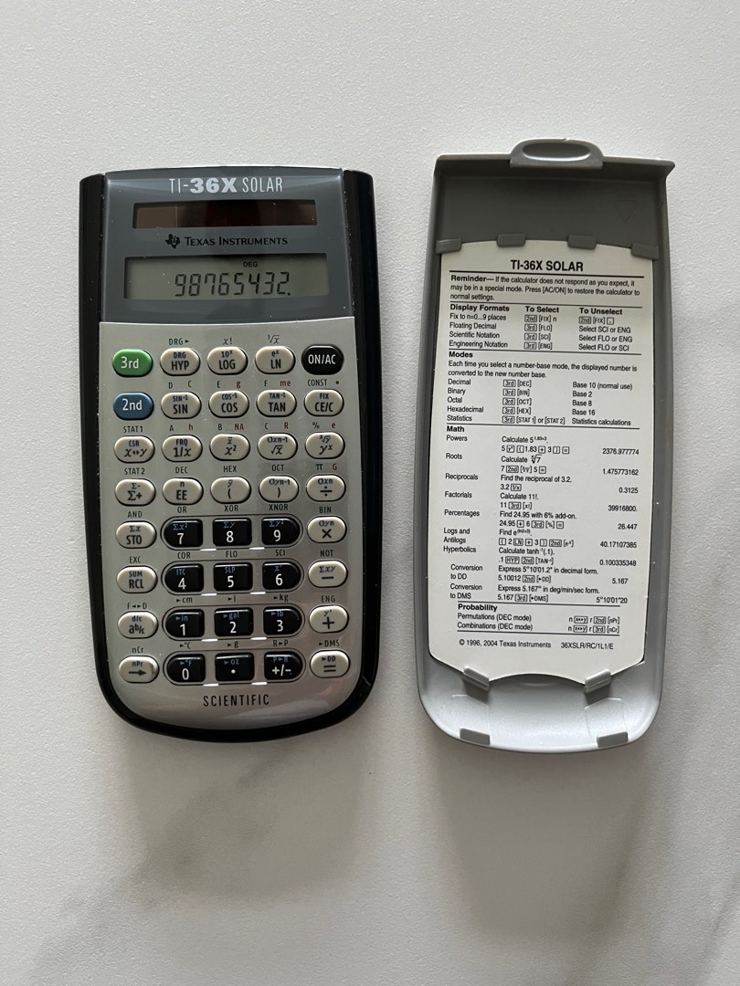 TEXAS INSTRUMENTS TI-36X SOLAR SCIENTIFIC CALCULATOR, Hobbies & Toys ...