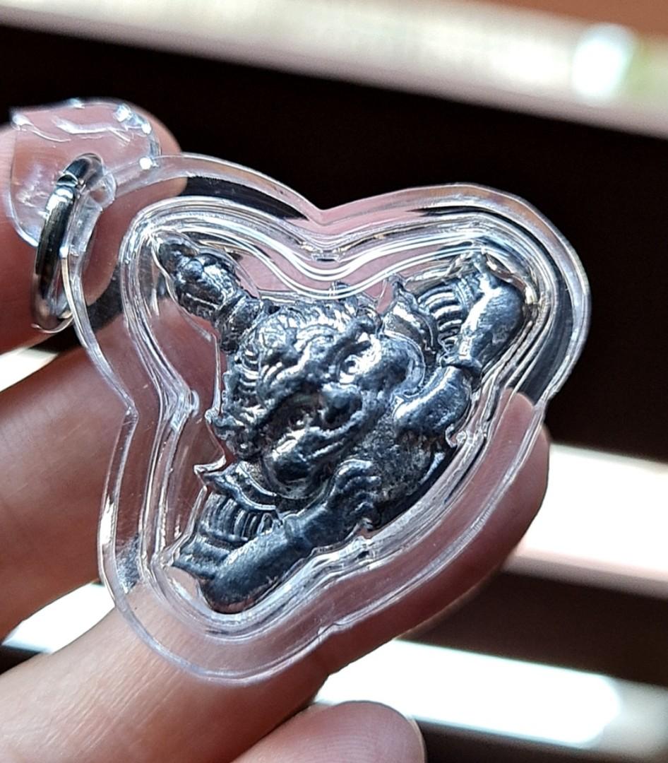 Thai amulet phra rahu ngernlarn 2 faces BE 2558, Wat Thep Panomchead ...