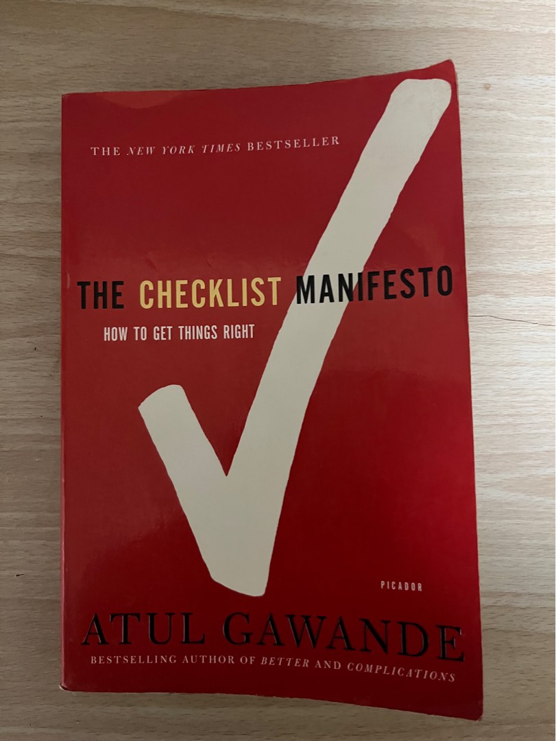 The Checklist Manifesto by Atul Gawande, Hobbies & Toys, Books ...