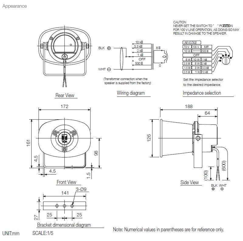 TOA Horn Type Speaker SC-610M | SC-615 | SC-615M | SC-630M, Audio ...