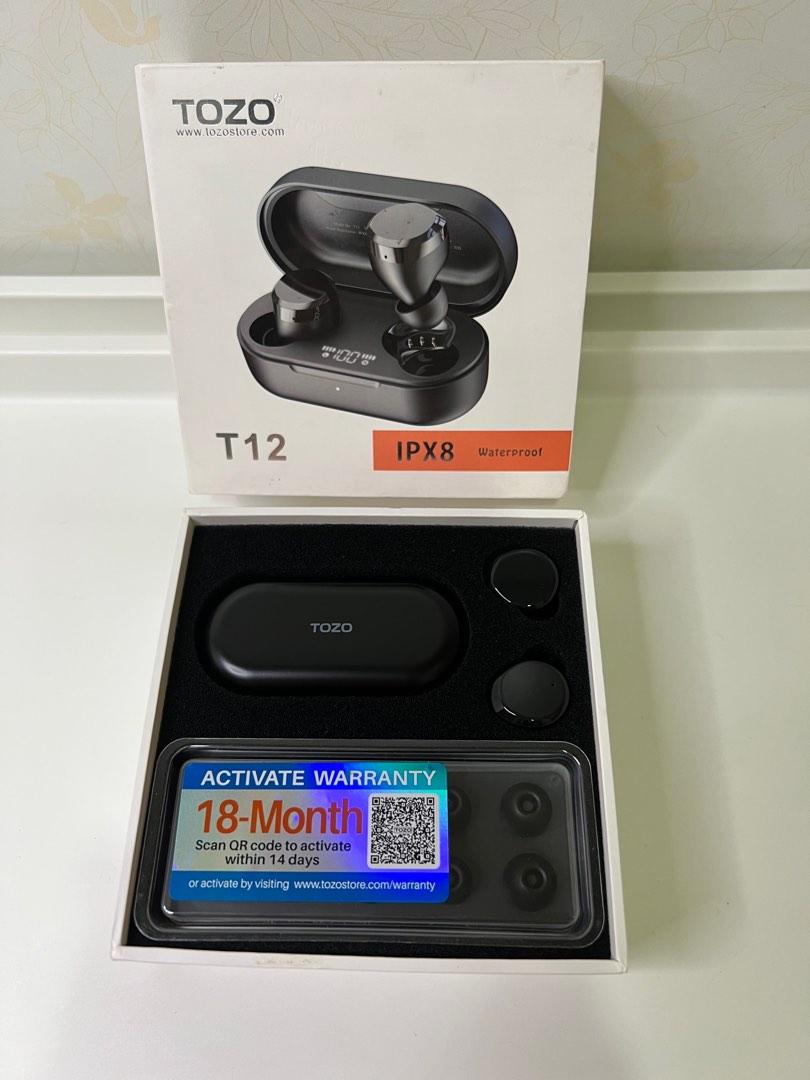 TOZO T12 Wireless Earbuds Bluetooth Headphones Premium Fidelity Sound Quality Wireless Charging ...