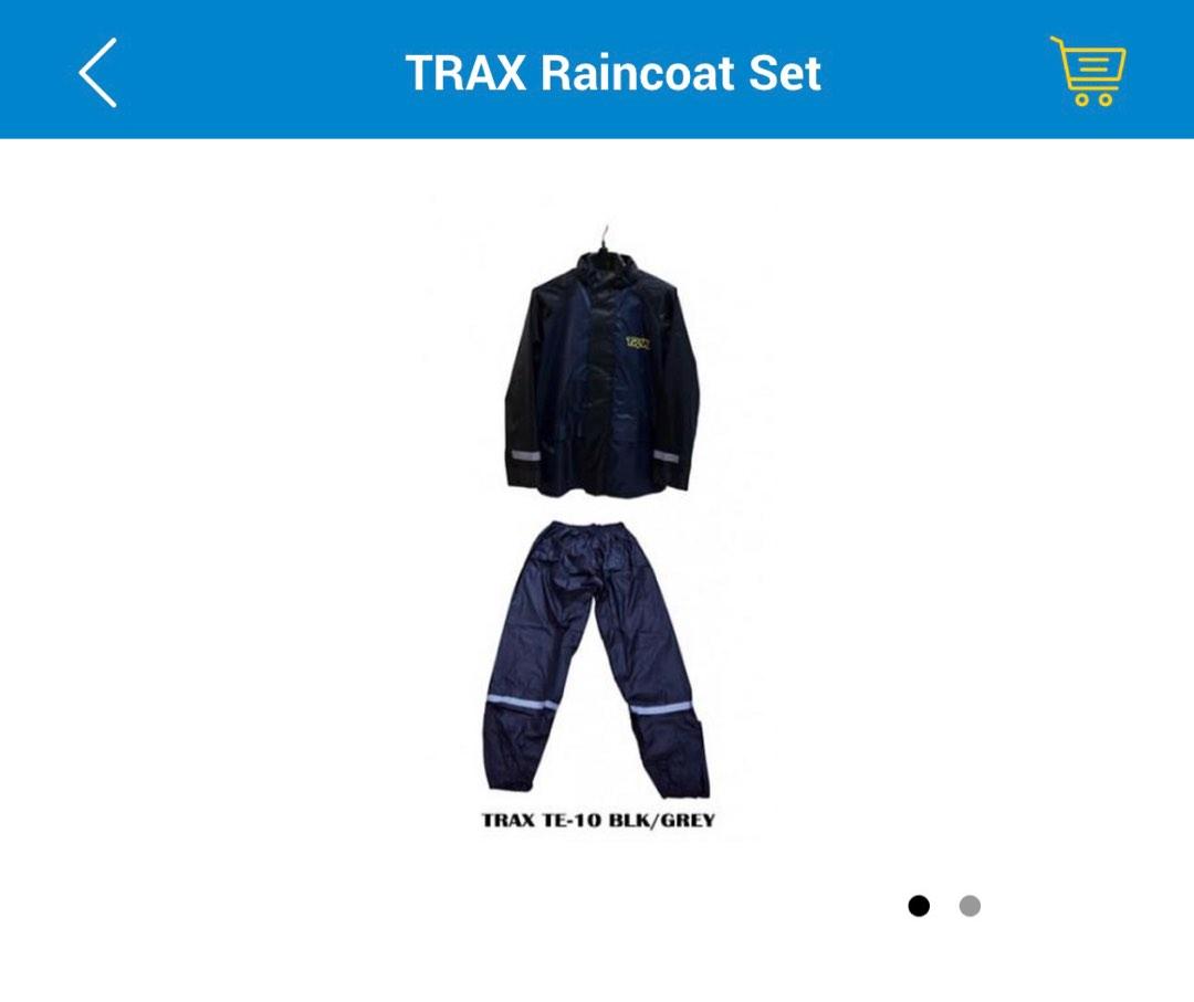 TRAX Raincoat Set Motorbike, Motorcycles, Motorcycle Apparel on Carousell
