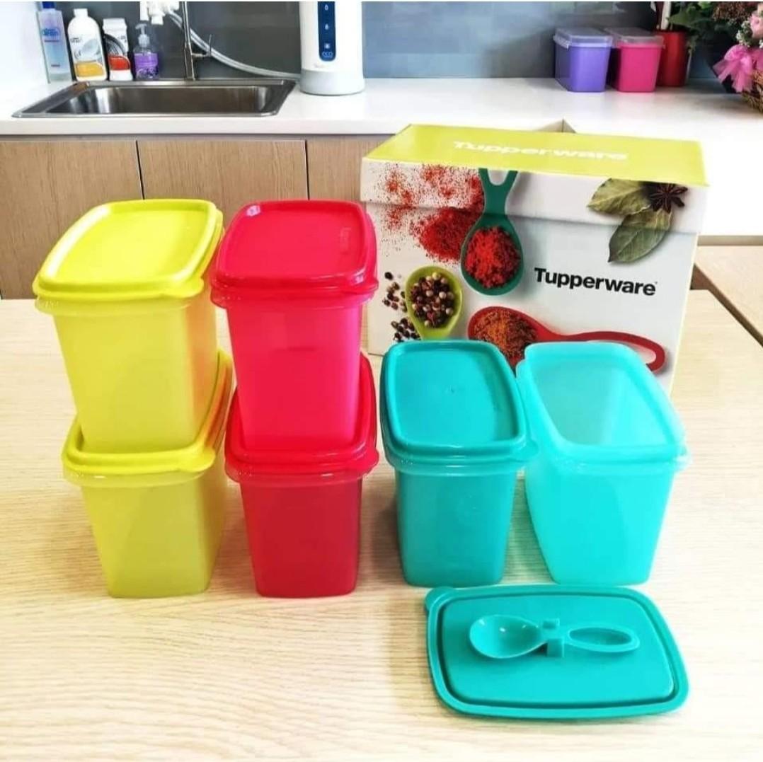 Tupperware Shelf Saver with Spoon (6)-840ml, Furniture & Home Living ...