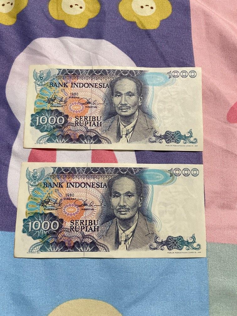 Uang Kuno lama jadul 1000 rupiah, Antik, Uang Lama di Carousell