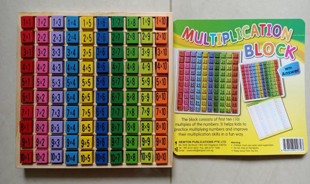 Used - Multiplication Block with Answers, Hobbies & Toys, Toys & Games ...