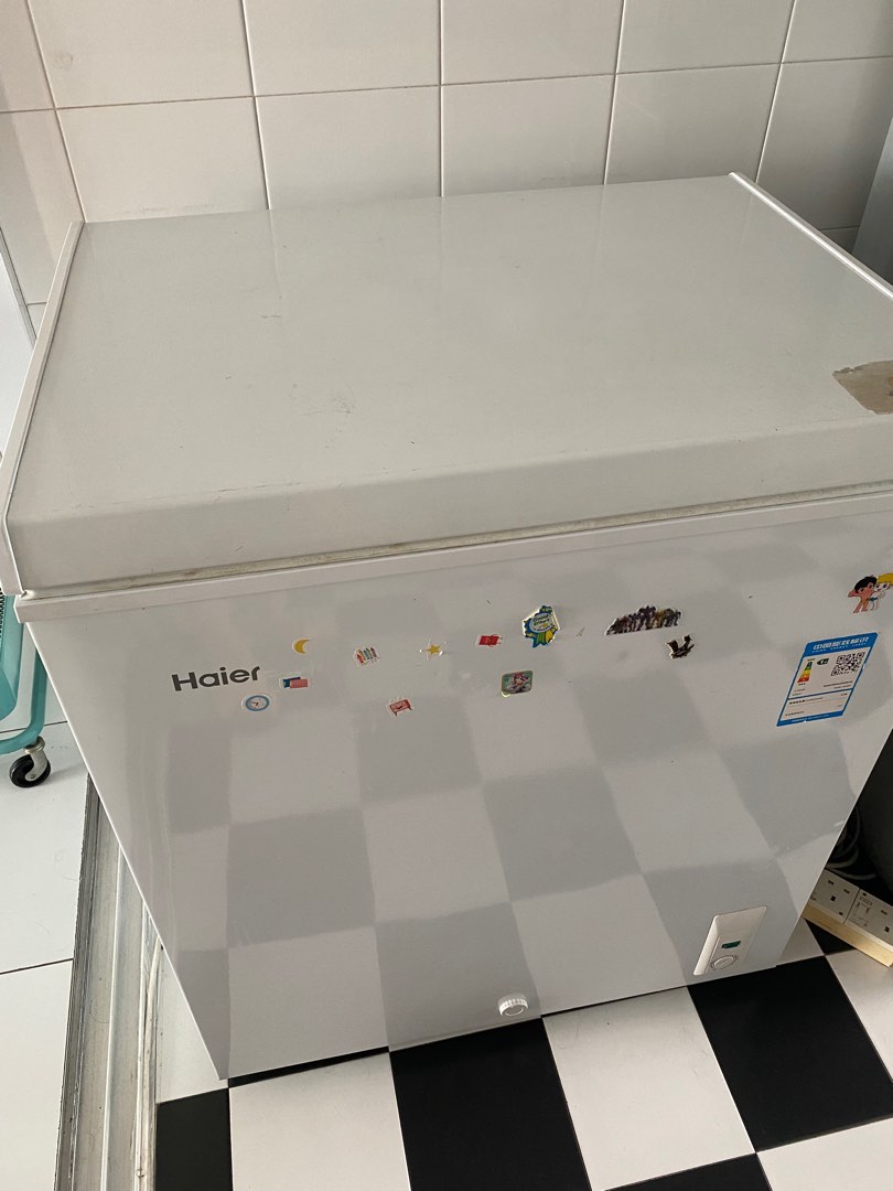 Used chest freezer without defect (Haier, 141L), TV & Home Appliances ...